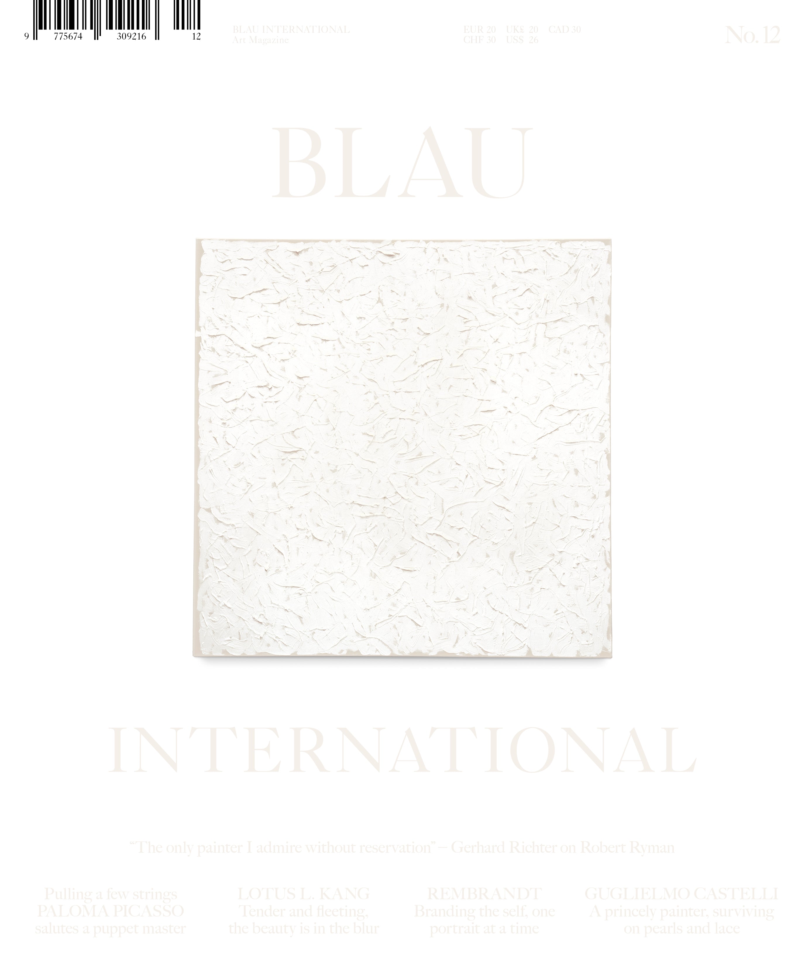 Blau International No. 12 – Robert Ryman Cover